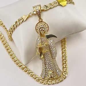 Accessories | The Grim Reaper And Chain Gold Plated 14k | Poshmark